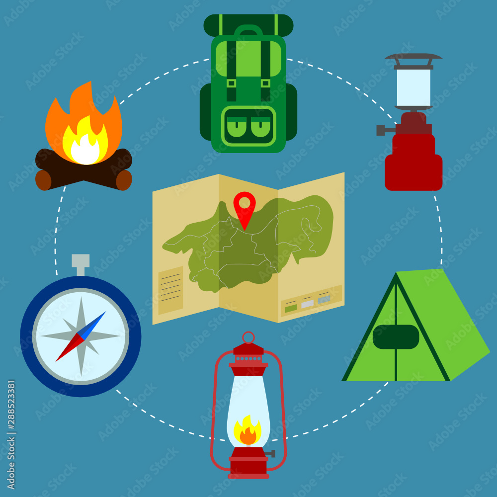 Camping Compass Clipart