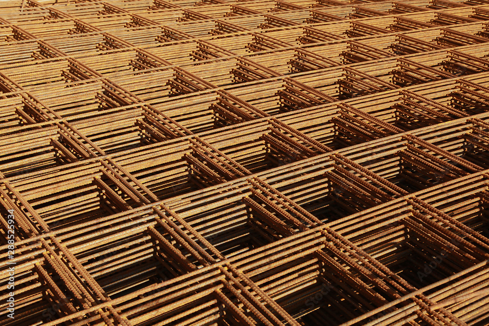 Panneaux treillis pour béton armé sur un chantier Stock Photo | Adobe Stock