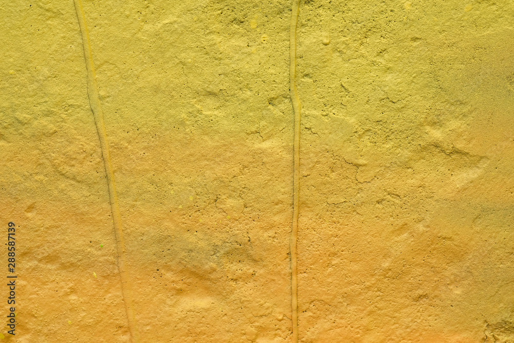 texture of a painted wall. cement plate yellow color background. wall ...