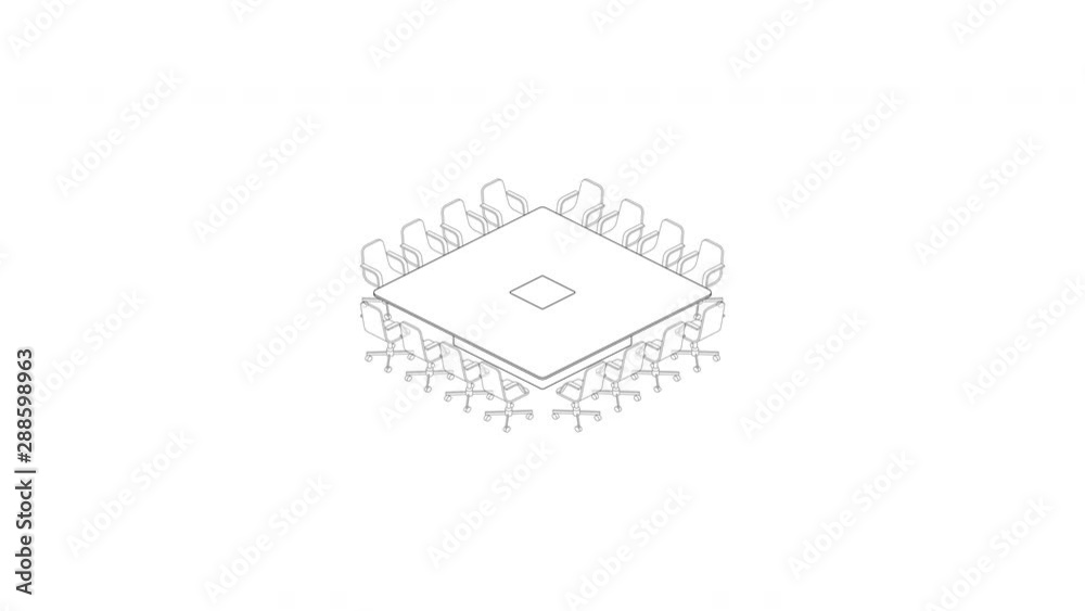 Meeting room setup layout configuration Conference Square Boardroom ...