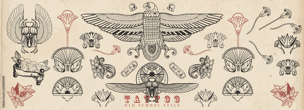 Egyptian Bird Tattoo