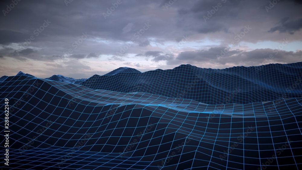 Study of the topology of the land. Stock Illustration | Adobe Stock