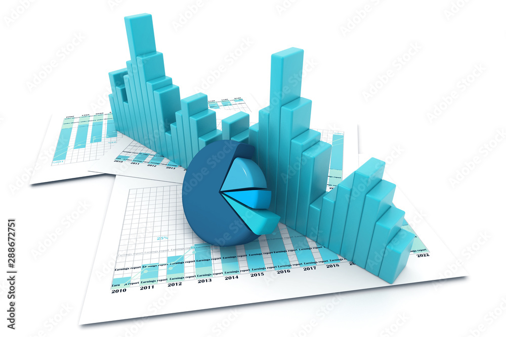 Economical stock market chart and graph Stock Illustration | Adobe Stock