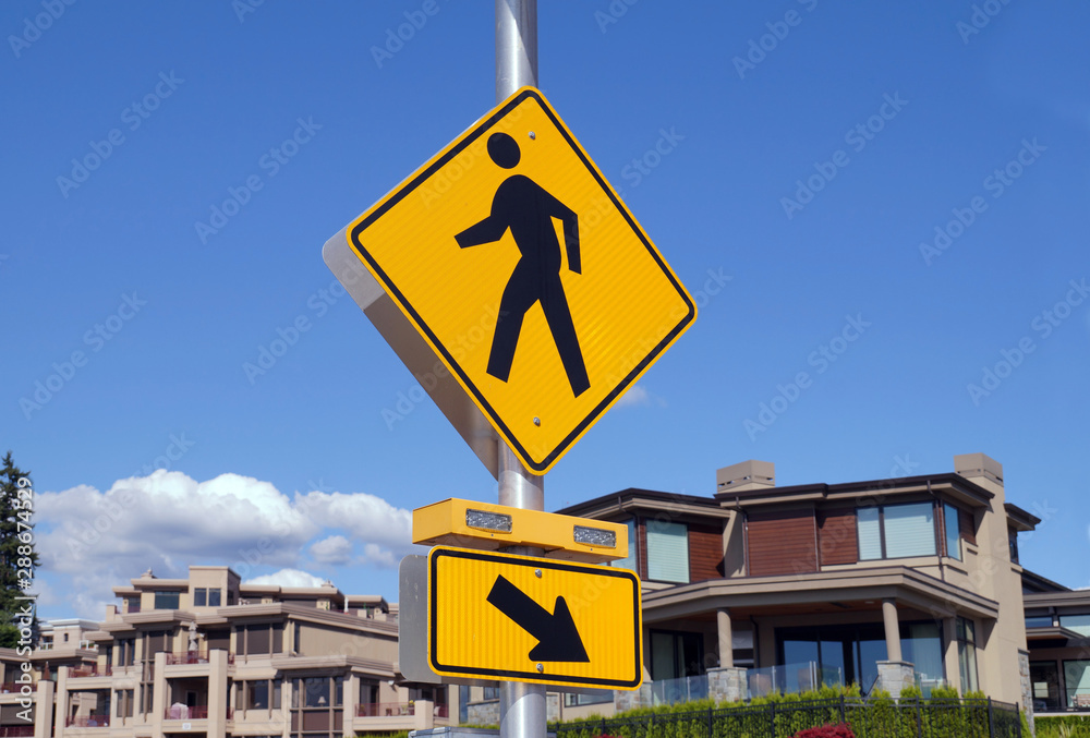 Road signs. Marking in the form of traffic lights and a road sign ...