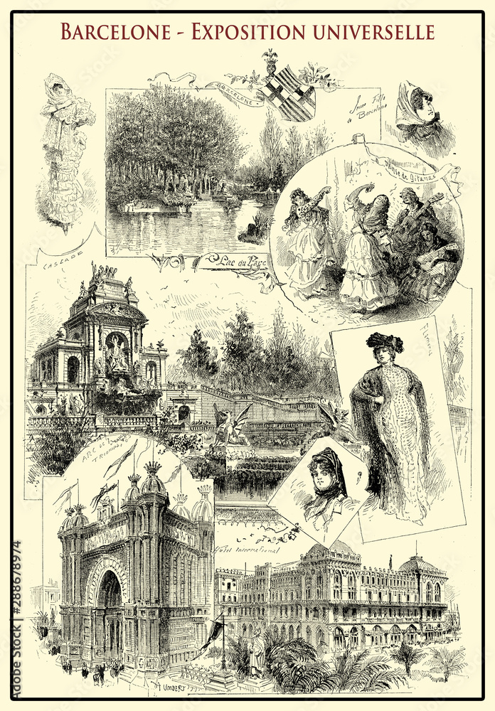 1888 Barcelona Universal Exposition poster, for the International World ...