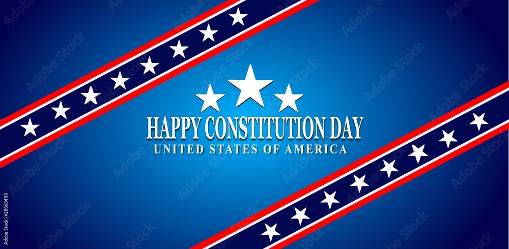 Constitution day badge logo icon. Flat illustration of constitution day ...