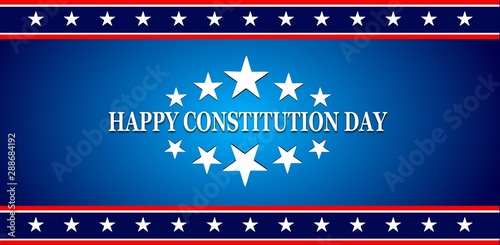 Constitution day badge logo icon. Flat illustration of constitution day ...