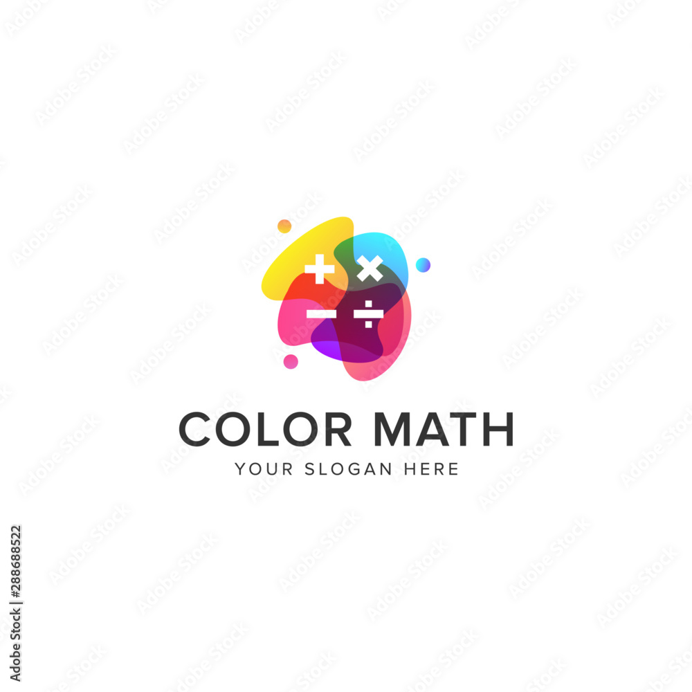 Color math logo vector icon Stock Vector | Adobe Stock