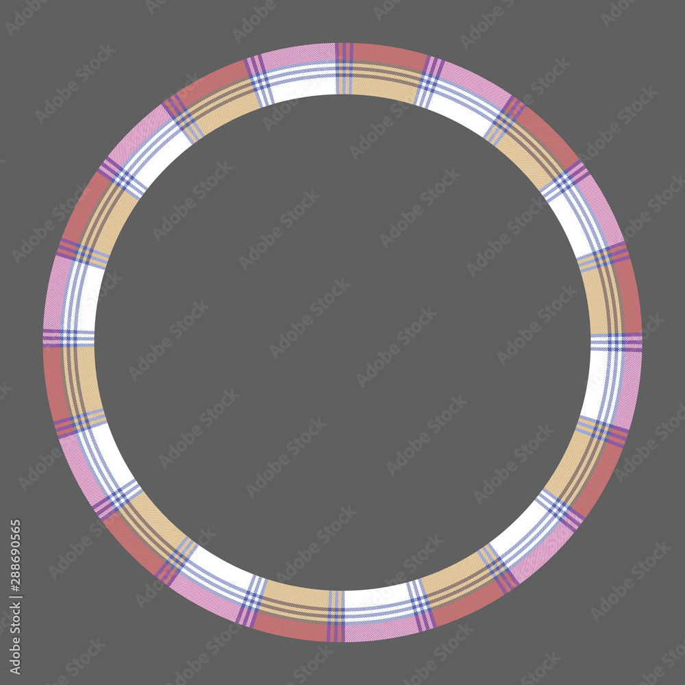 Round frame vector vintage pattern design template. Circle border ...