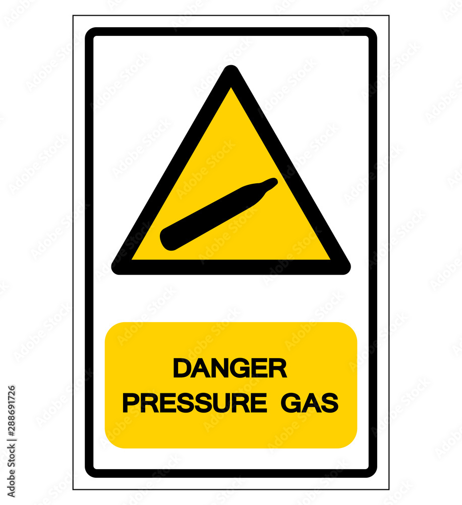 Danger Pressure Gas Symbol Sign, Vector Illustration, Isolate On White ...