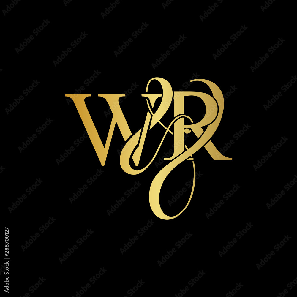 W & R WR logo initial vector mark. Initial letter K & M KM luxury art ...