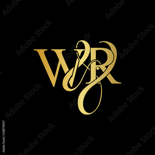 W & R WR logo initial vector mark. Initial letter K & M KM luxury art ...