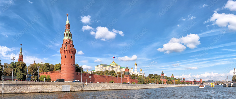 moscow city russia kremlin architecture famous landmark panorama wide ...
