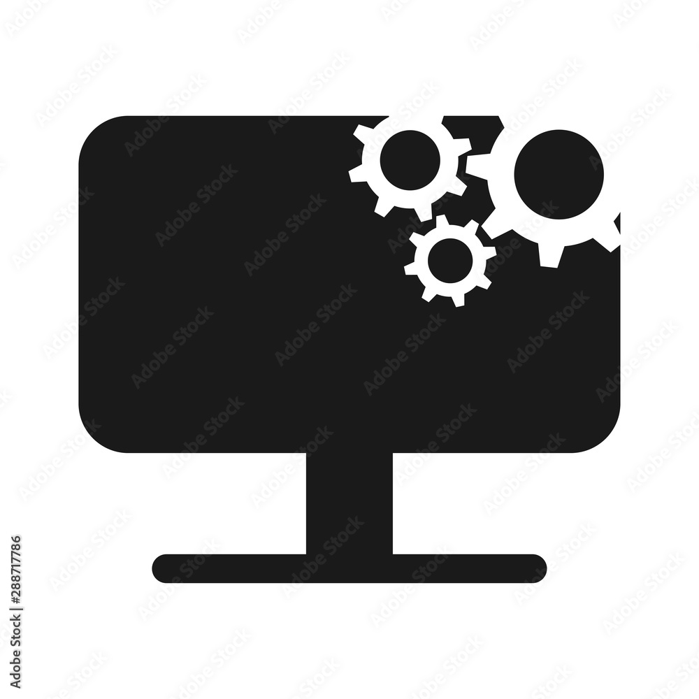 Computer Repair Icon Symbol Sign Isolate on White Background,Vector ...