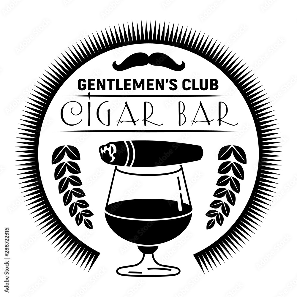 Cigar bar logo. Simple illustration of cigar bar vector logo for web ...