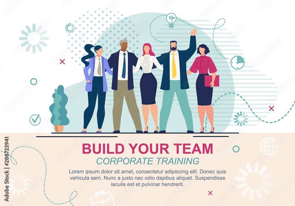 Informative Banner it Written Build Your Team. Stock Vector | Adobe Stock