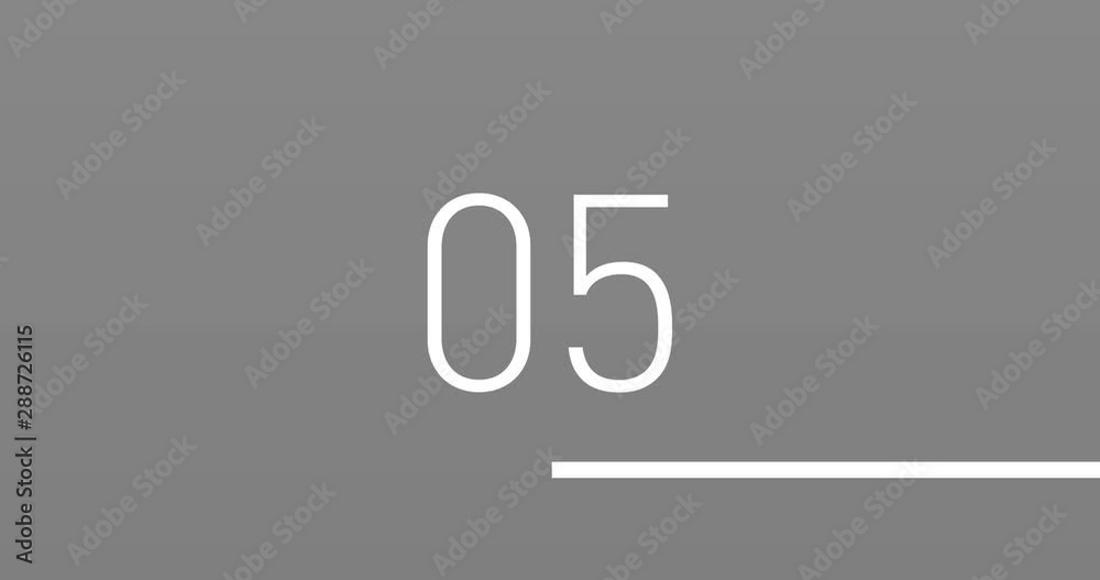 Countdown from 10 to 0 with movement slider indicating the passing time ...