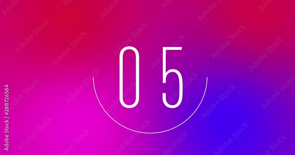 Countdown from 10 to 0 with movement slider indicating the passing time ...