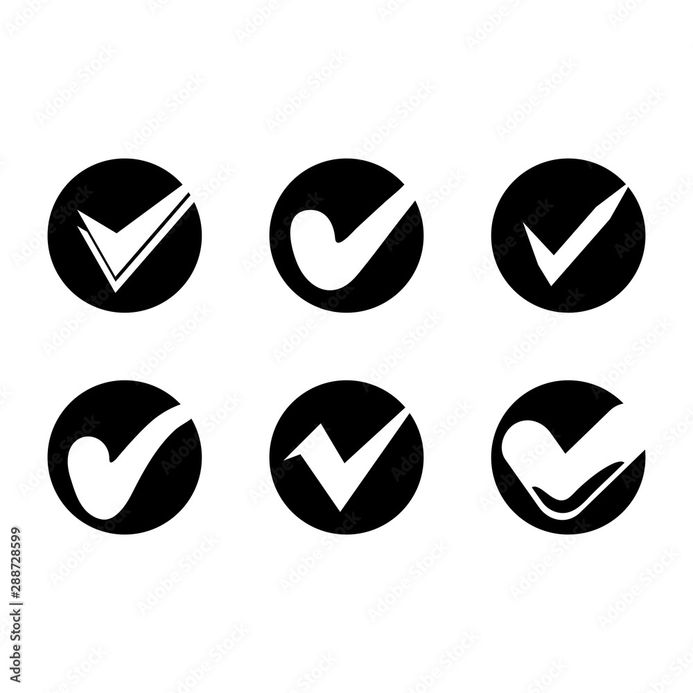 check list, check mark symbol set Stock Vector | Adobe Stock