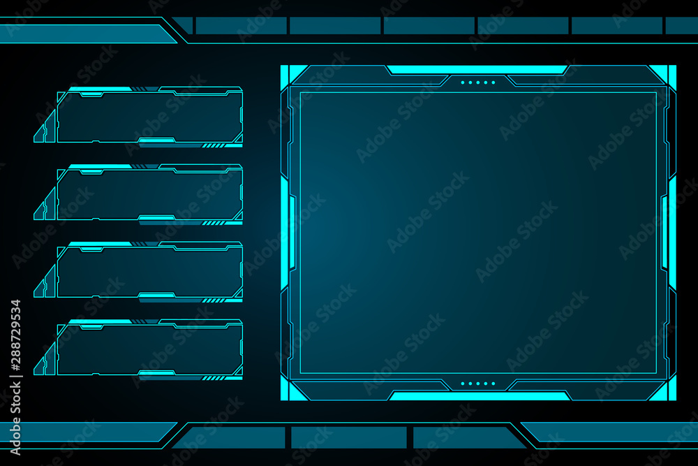 Vector abstract technology future interface hud control panel design ...