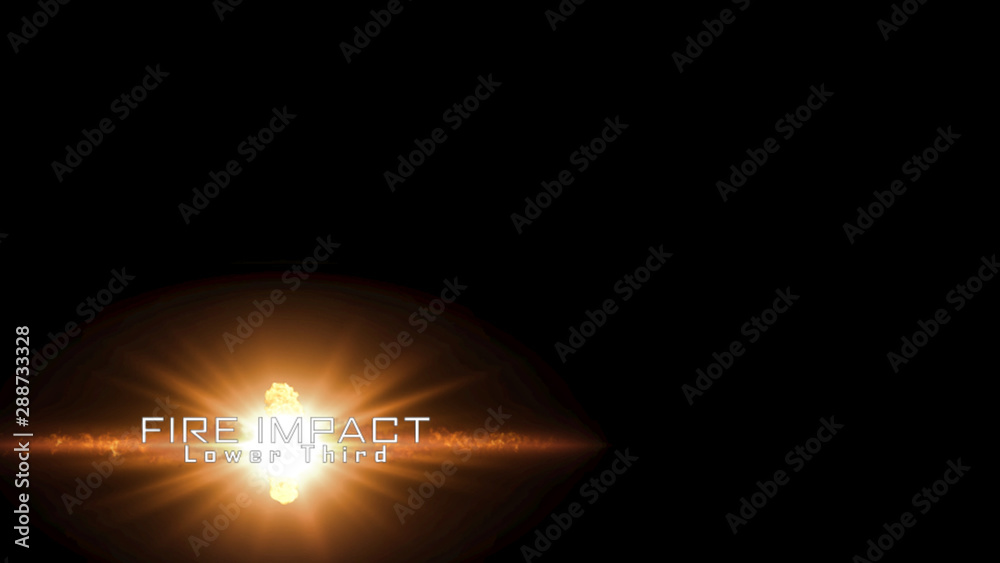 Fire Impact Lower Third Stock Template | Adobe Stock