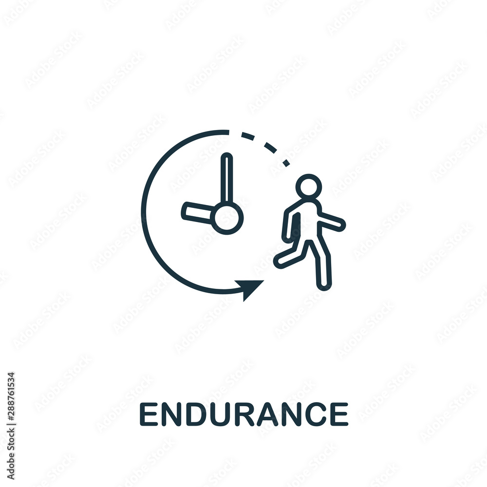 Endurance icon. Thin outline style design from fitness icons collection ... Endurance icon. Thin outline style design from fitness icons collection ...