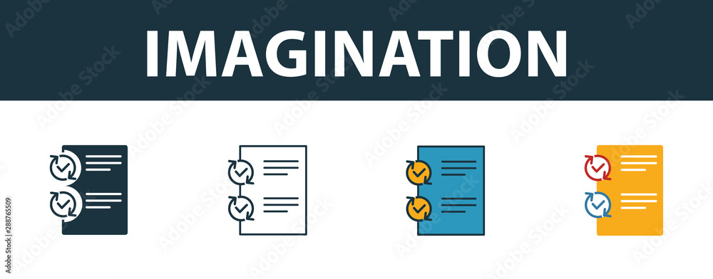 Testing icon set. Four elements in diferent styles from project ...