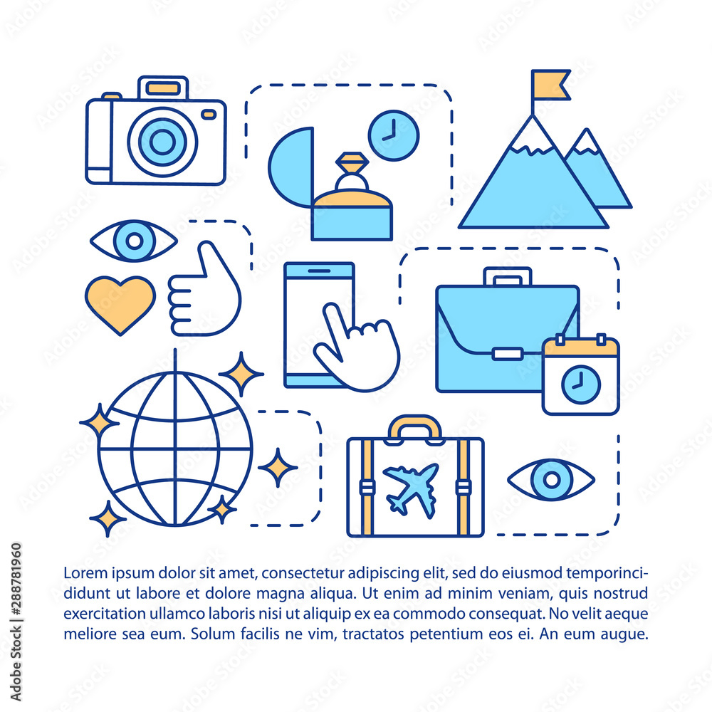 Millennials article page vector template. Generation Y. Share life ...