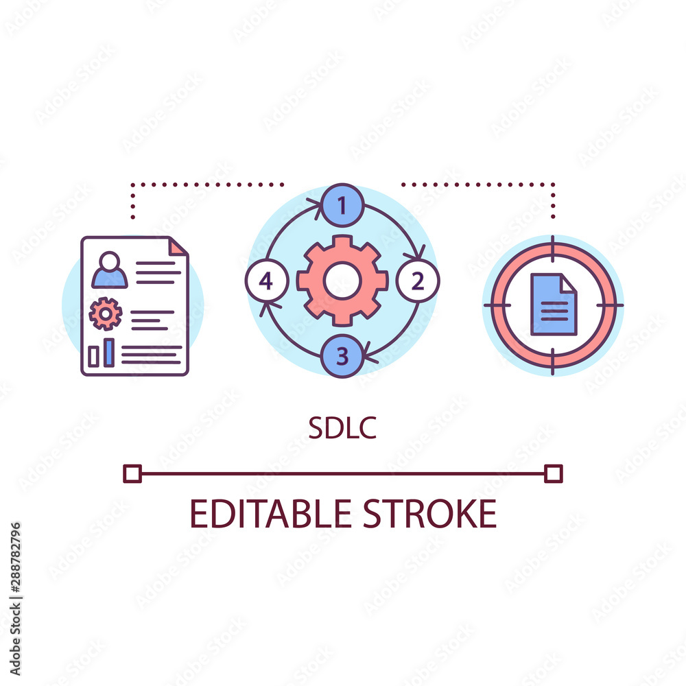 SDLC concept icon. Software development life cycle. Project management ...