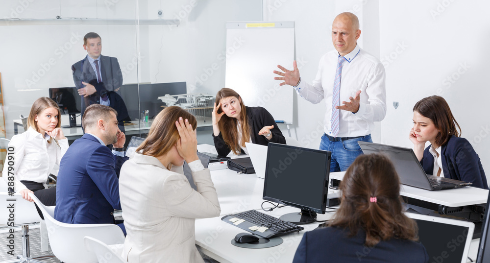 Outraged manager expressing dissatisfaction Stock Photo | Adobe Stock