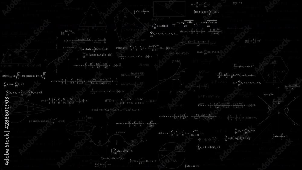 Mathematics formula equation on white chalk color with black board ...