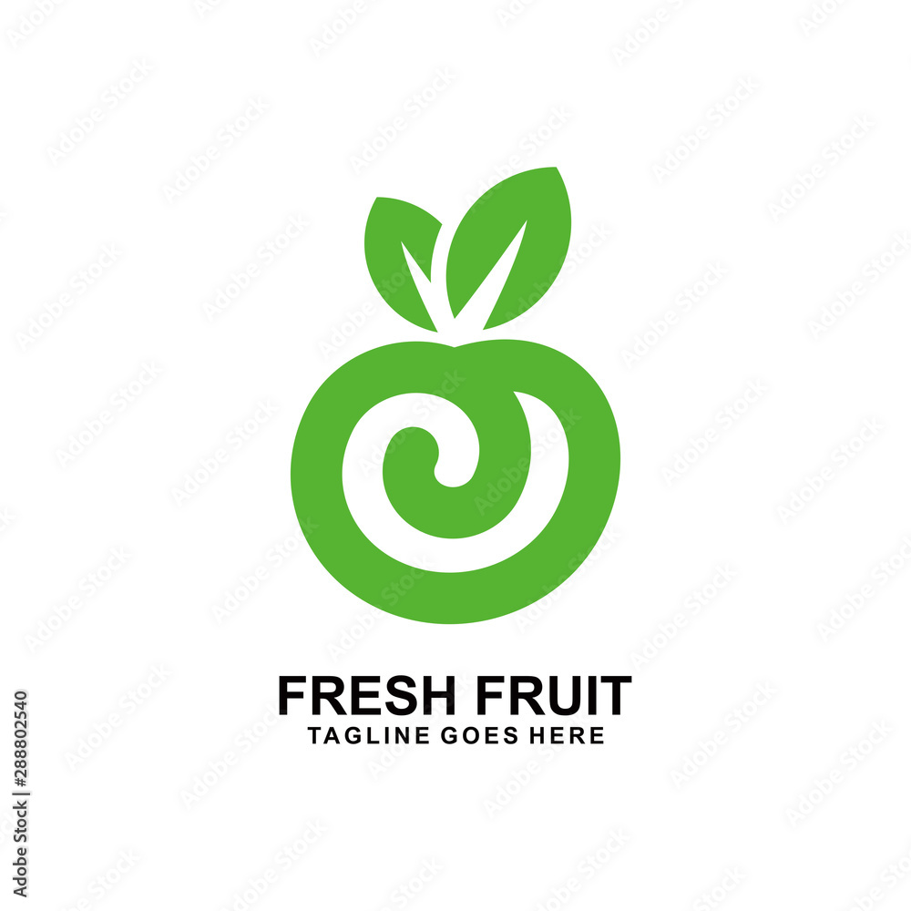 Fresh fruit logo concept. Fruit logo vector Stock Vector | Adobe Stock
