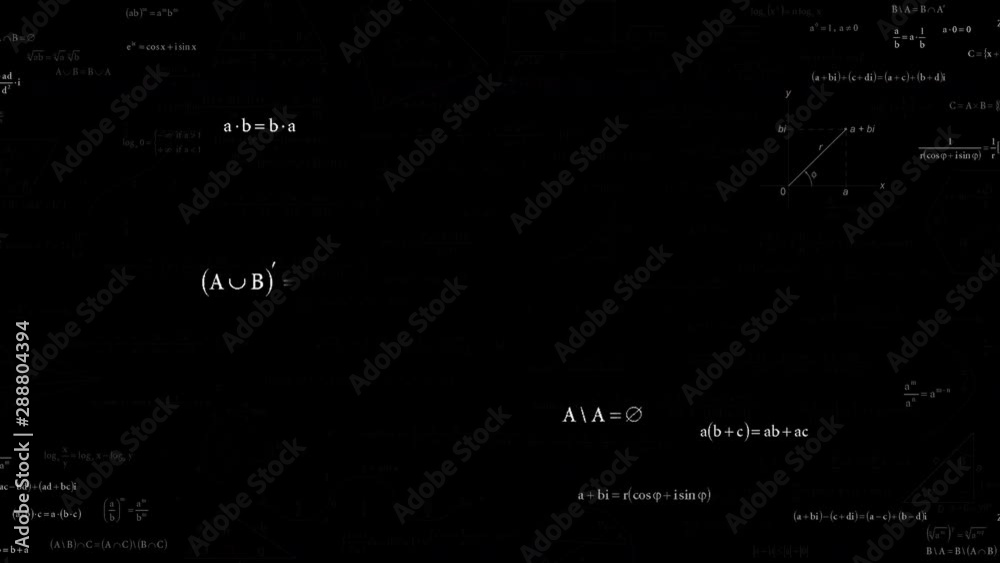 Mathematics formula equation on white chalk color with black board ...