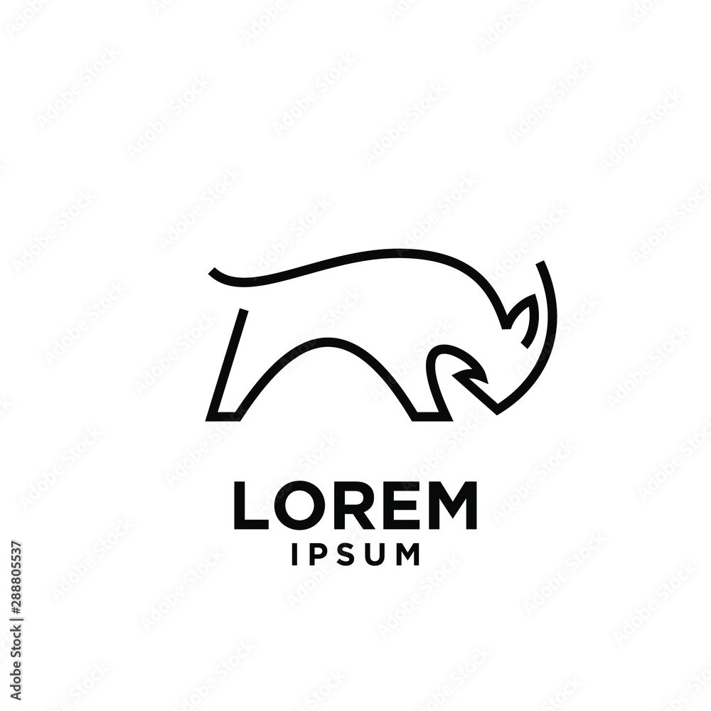 goat sheep rams line butting logo icon designs vector simple black ...