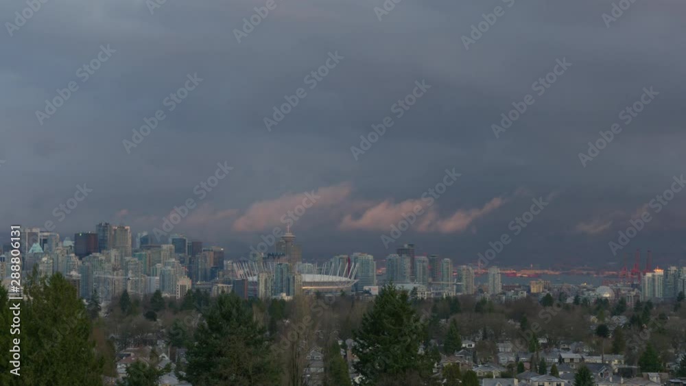 Vancouver Cityscape Morning Timelapse 4K UHD. A time lapse view of ...