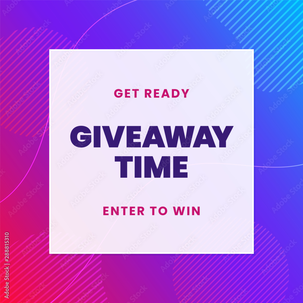 giveaway time enter to win social media poster background template with ...
