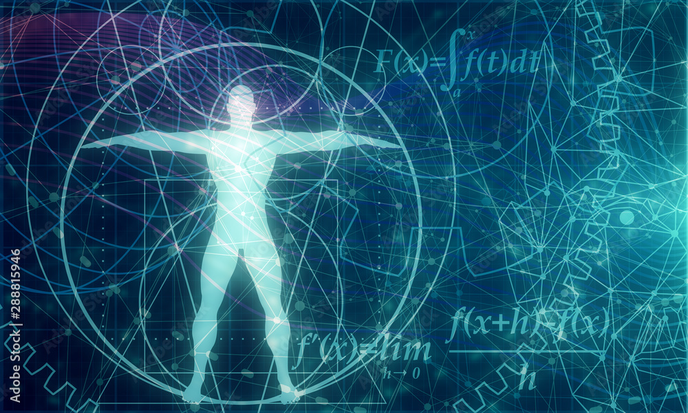 Abstract futuristic stripe line pattern with gear wheel and math ...