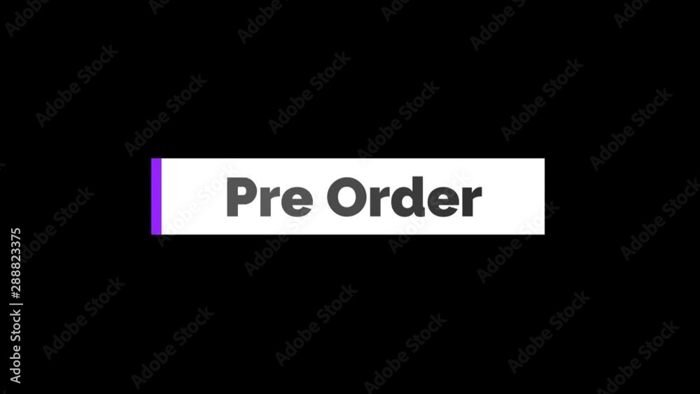 Pre Order Text Animation in Full HD. Pre Order Motion Graphics Stylish ...