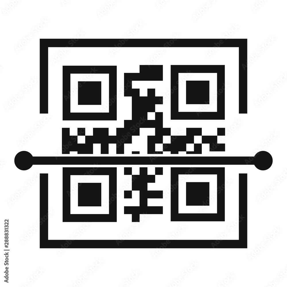 Qr Code Icon Vector