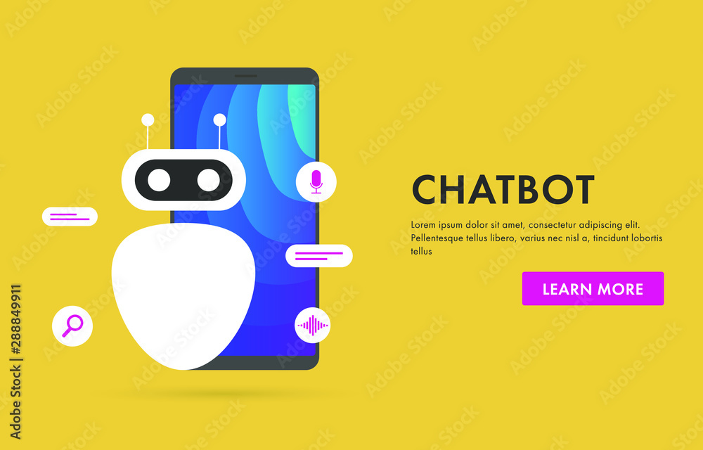 Chatbot service, artificial intelligence network concept flat vector ...