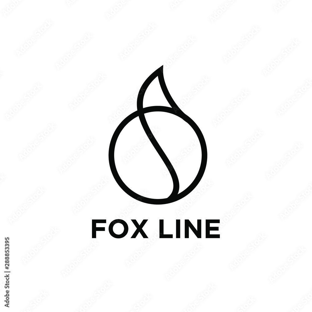 fox line logo icon designs vector Stock Vector | Adobe Stock