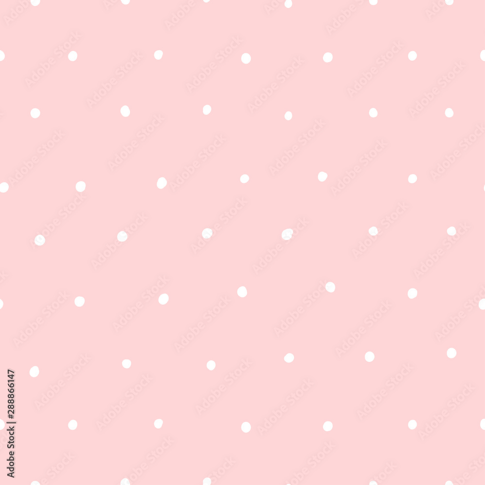 Cute Pink Polka Dot Background