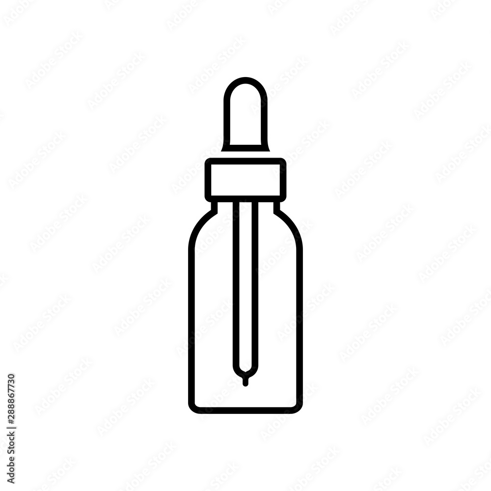 Dropper vector line icon on white background Stock Vector | Adobe Stock