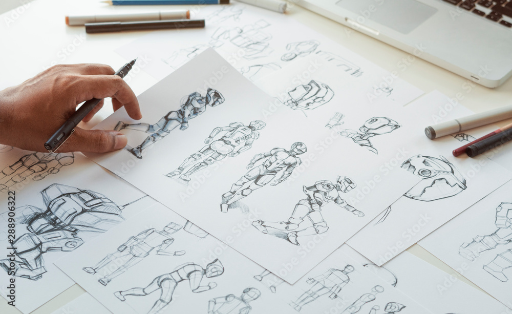 Animator designer Development designing drawing sketching development ...