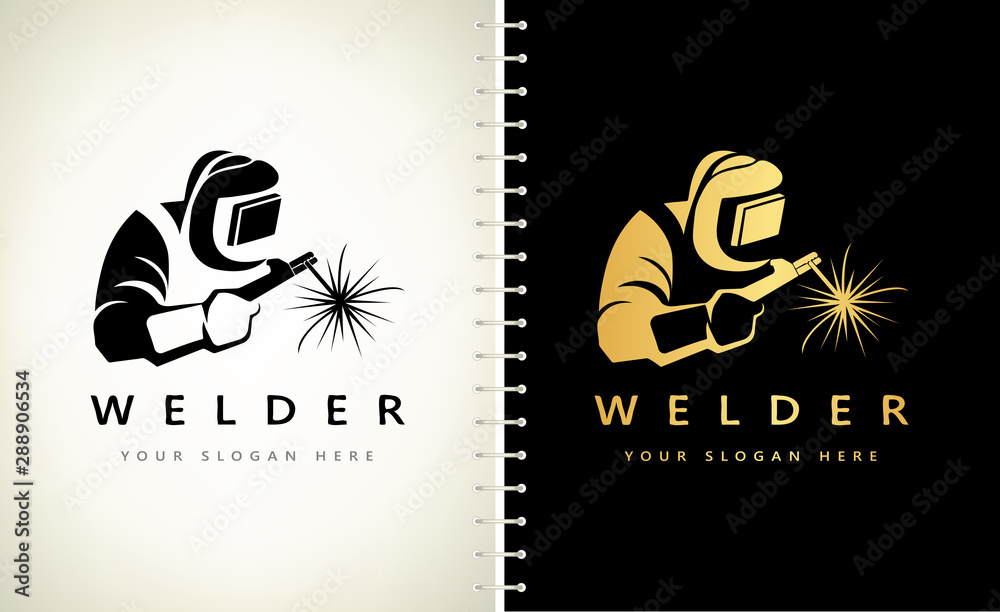 Welder logo vector. Logo design. Stock Vector | Adobe Stock