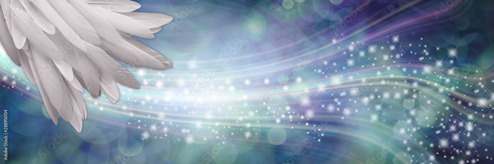 Angelic messages coming your way - a pile of white feathers top left ...