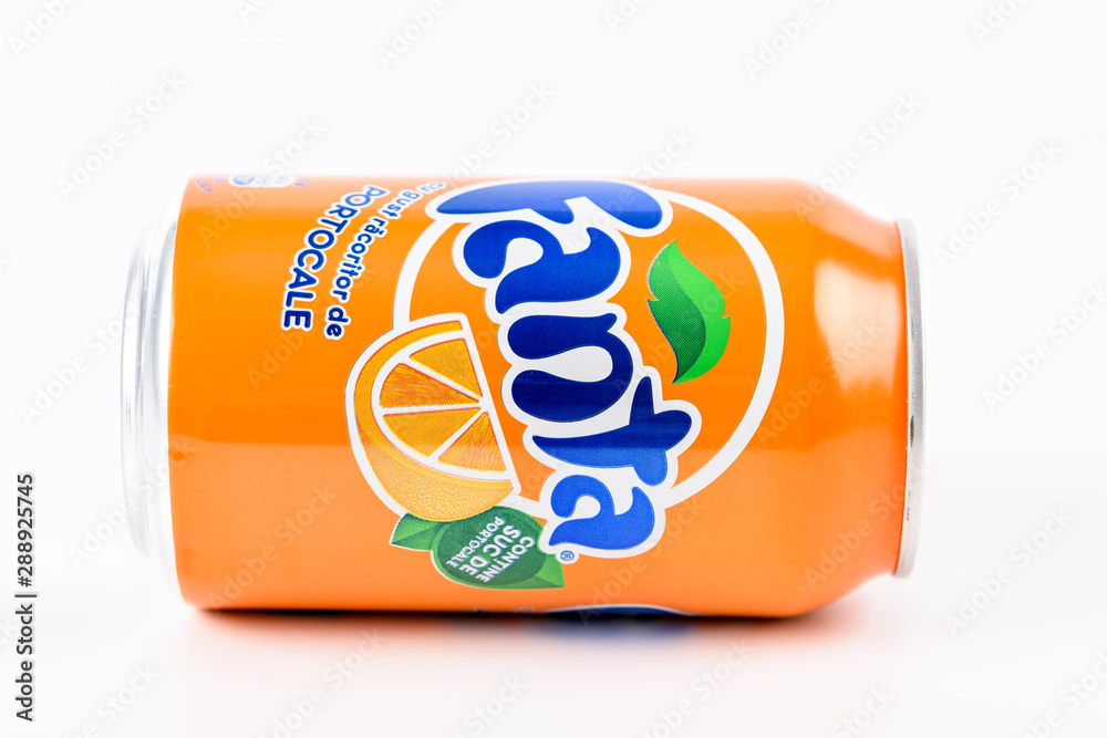 BUCHAREST, ROMANIA - JANUARY 16, 2016: Fanta is one of the most famous ...