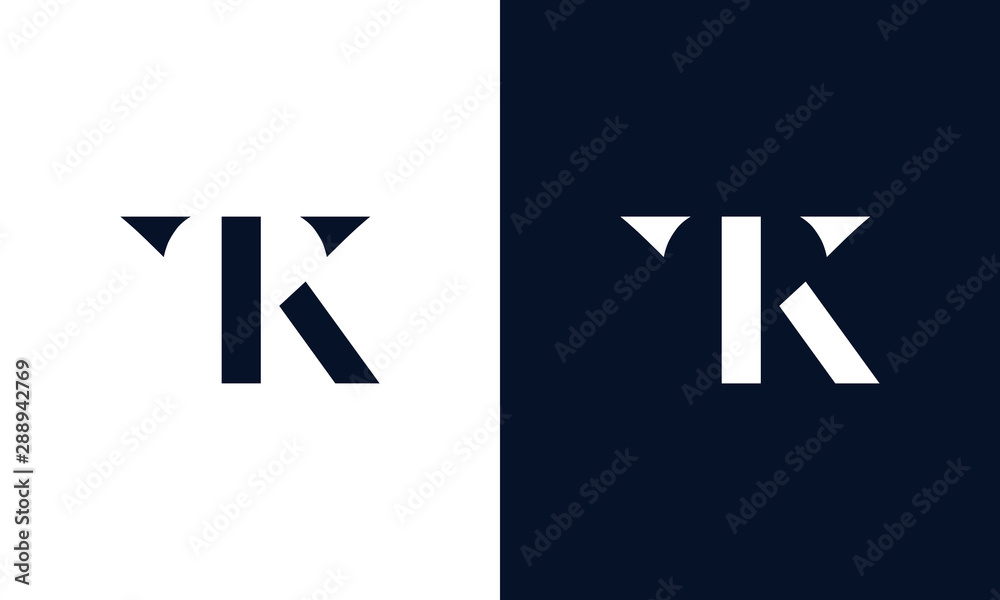 Abstract letter TK logo. This logo icon incorporate with abstract shape ...