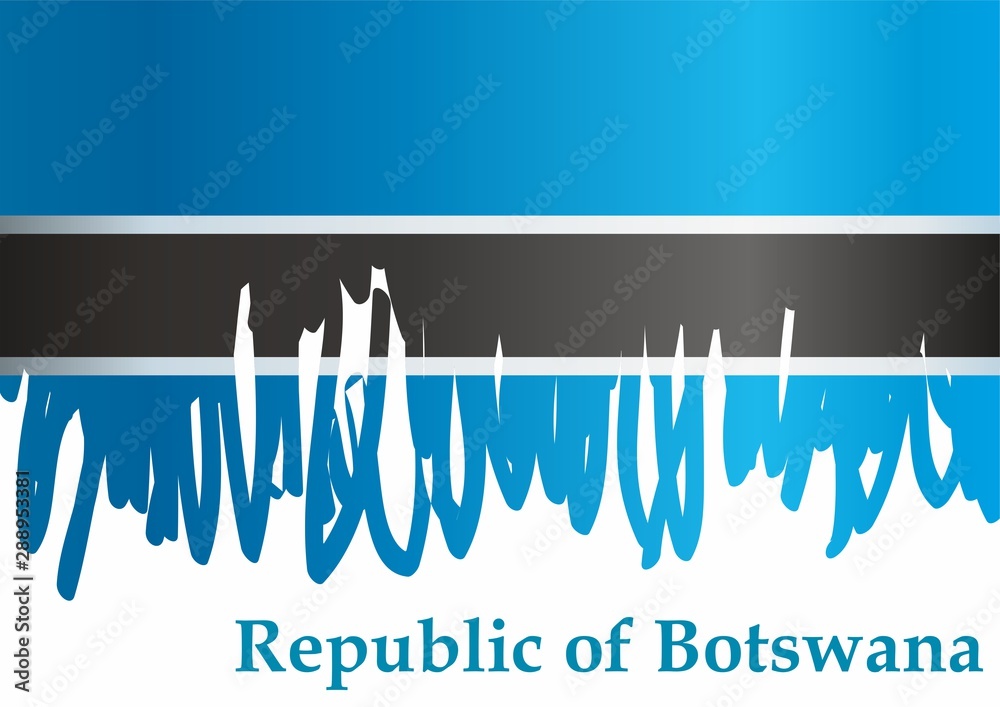 Flag of Botswana, Republic of Botswana. Template for award design, an ...