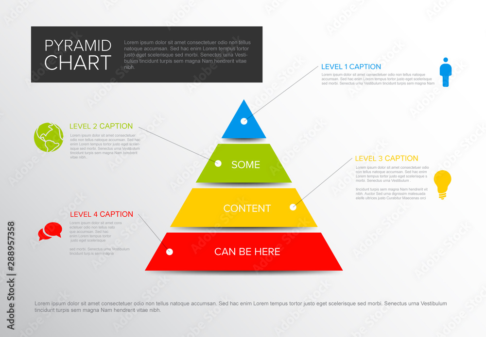 Pyramid Chart Informative Layout Stock Template | Adobe Stock